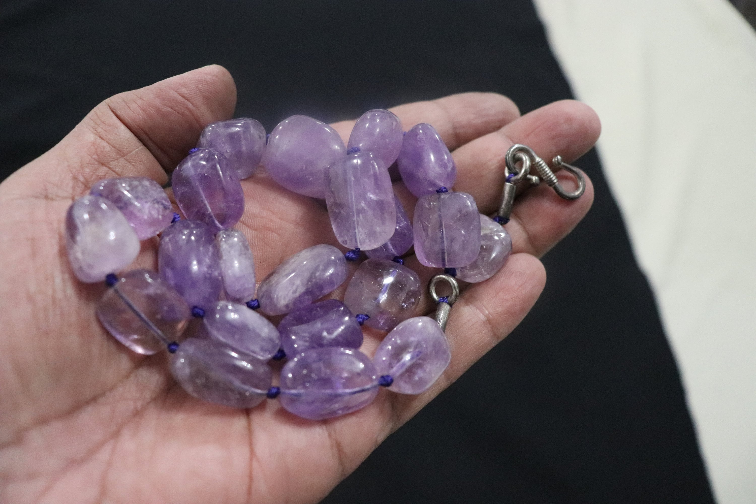 Handmade Amethyst Necklace.handcrafted Amethyst Bead Strand,gem ...