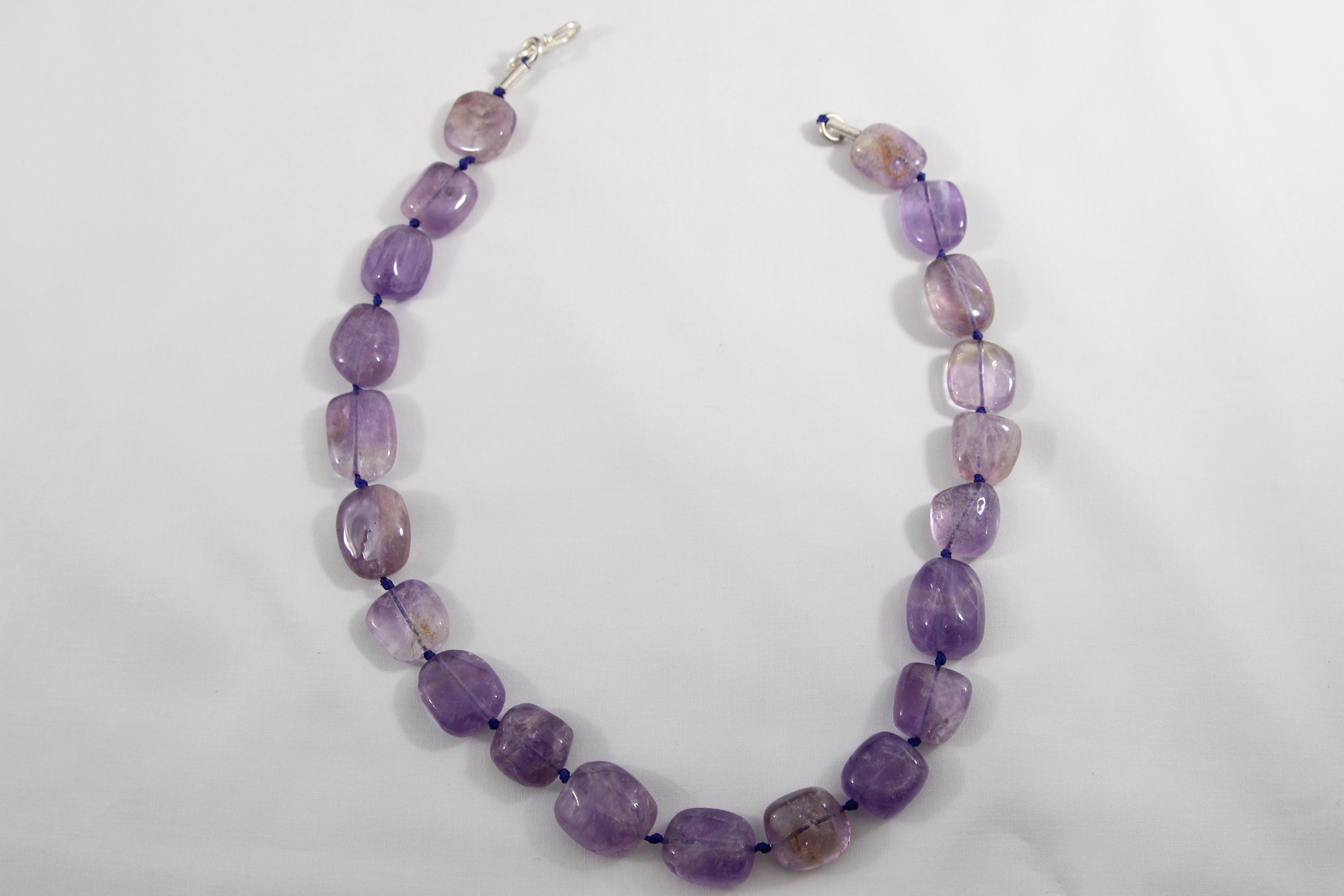 Handmade Amethyst Necklace.handcrafted Amethyst Bead Strand,gem ...
