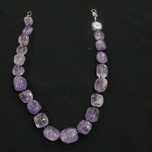 Handmade Amethyst Necklace.handcrafted Amethyst Bead Strand,gem ...