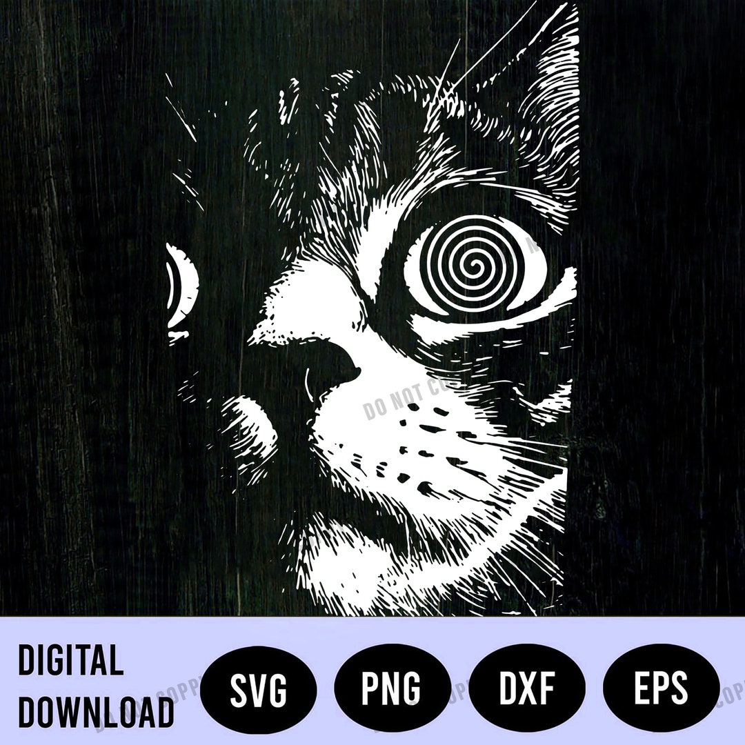 Psychedelic Cat Svg, Trippy Kitty Svg, Png, Digital Download, Trending ...