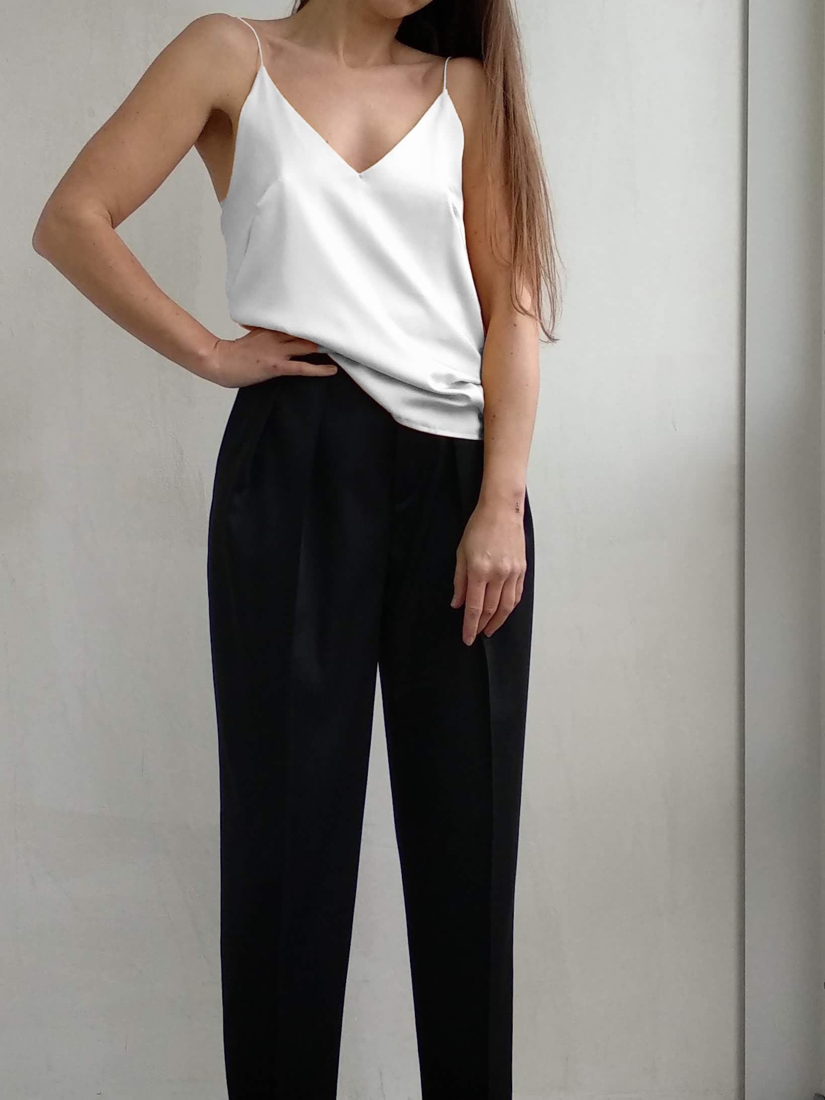 Satin Cami White. Camisole Spaghetti Straps. - Etsy