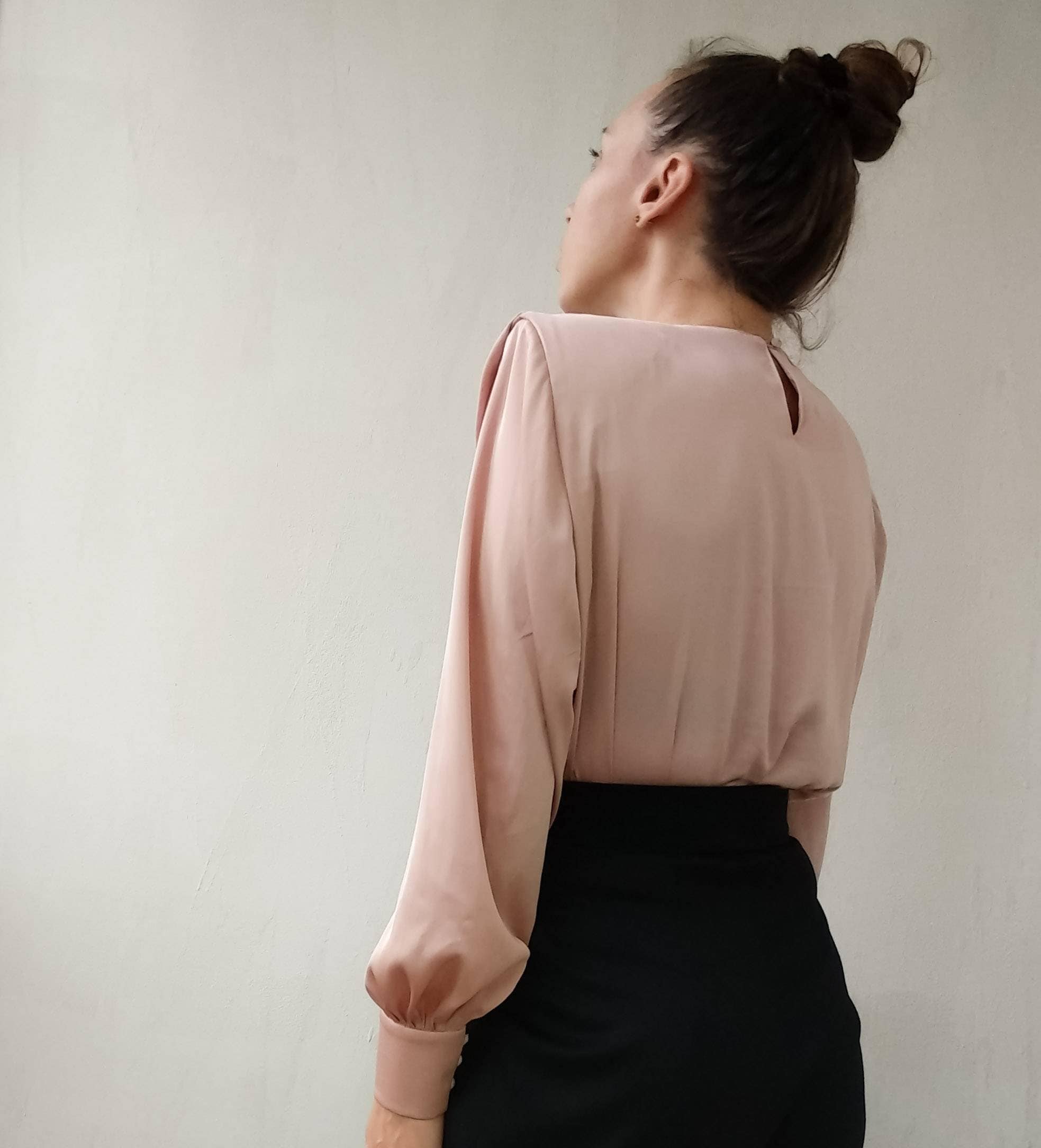 Satin Blouse Bodysuit for Women. Black Silk Bodysuit Woman. - Etsy