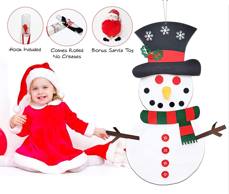 Felt Hanging Snowman for Kids and Toddlers to Decorate A Fun Activity ...