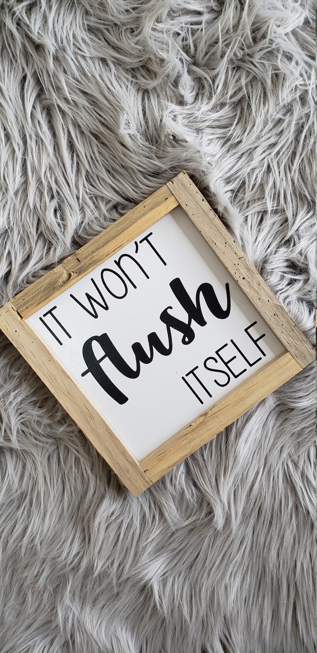 Laser Engraved Bathroom Sign - Etsy