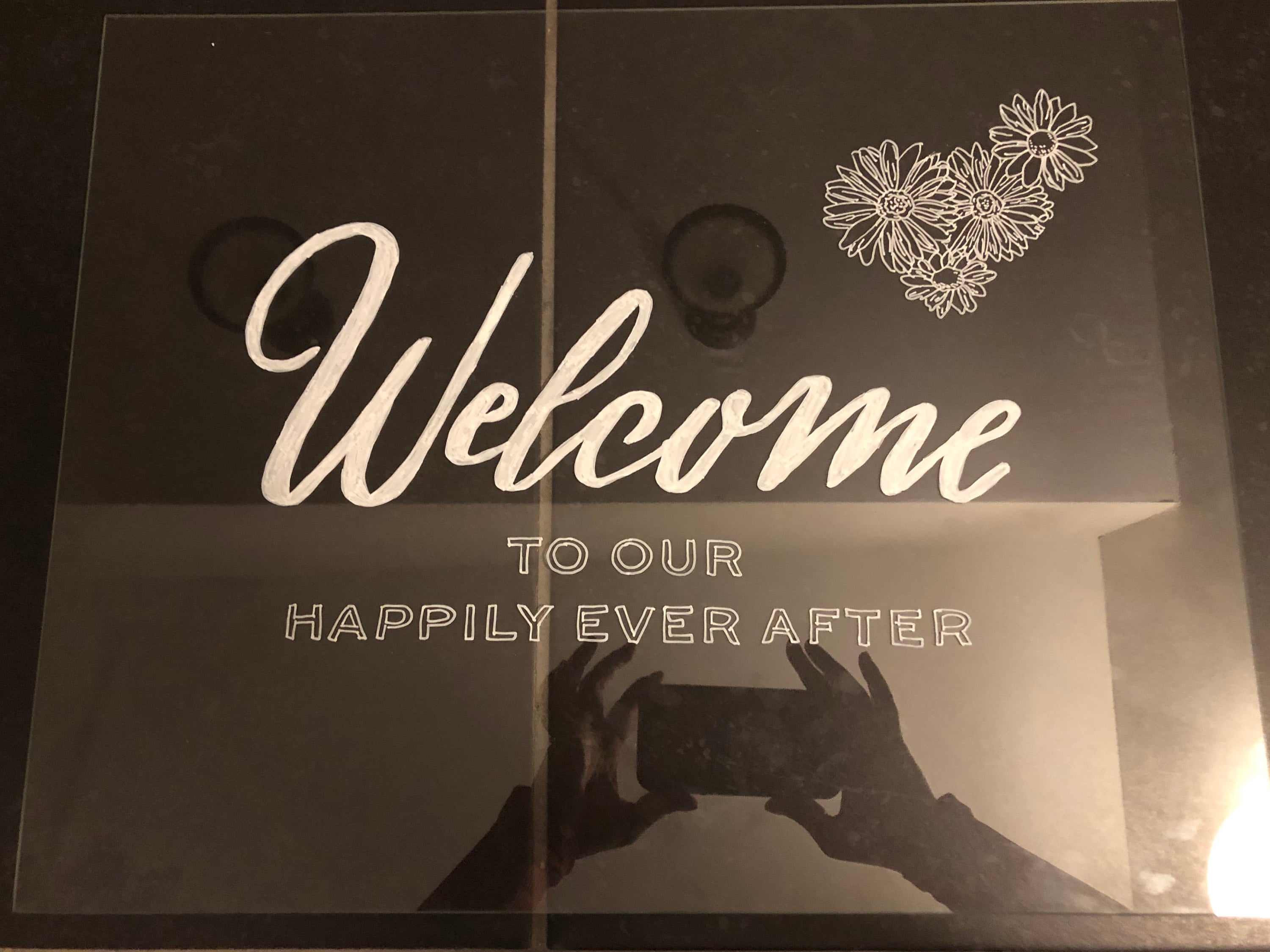 Stylish Glass Wedding Signs - Etsy Israel