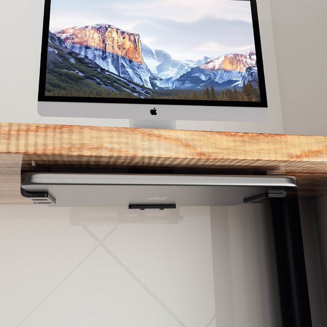 Under-table Laptop Holder Desk MacBook Storage Storage Laptop Cable ...