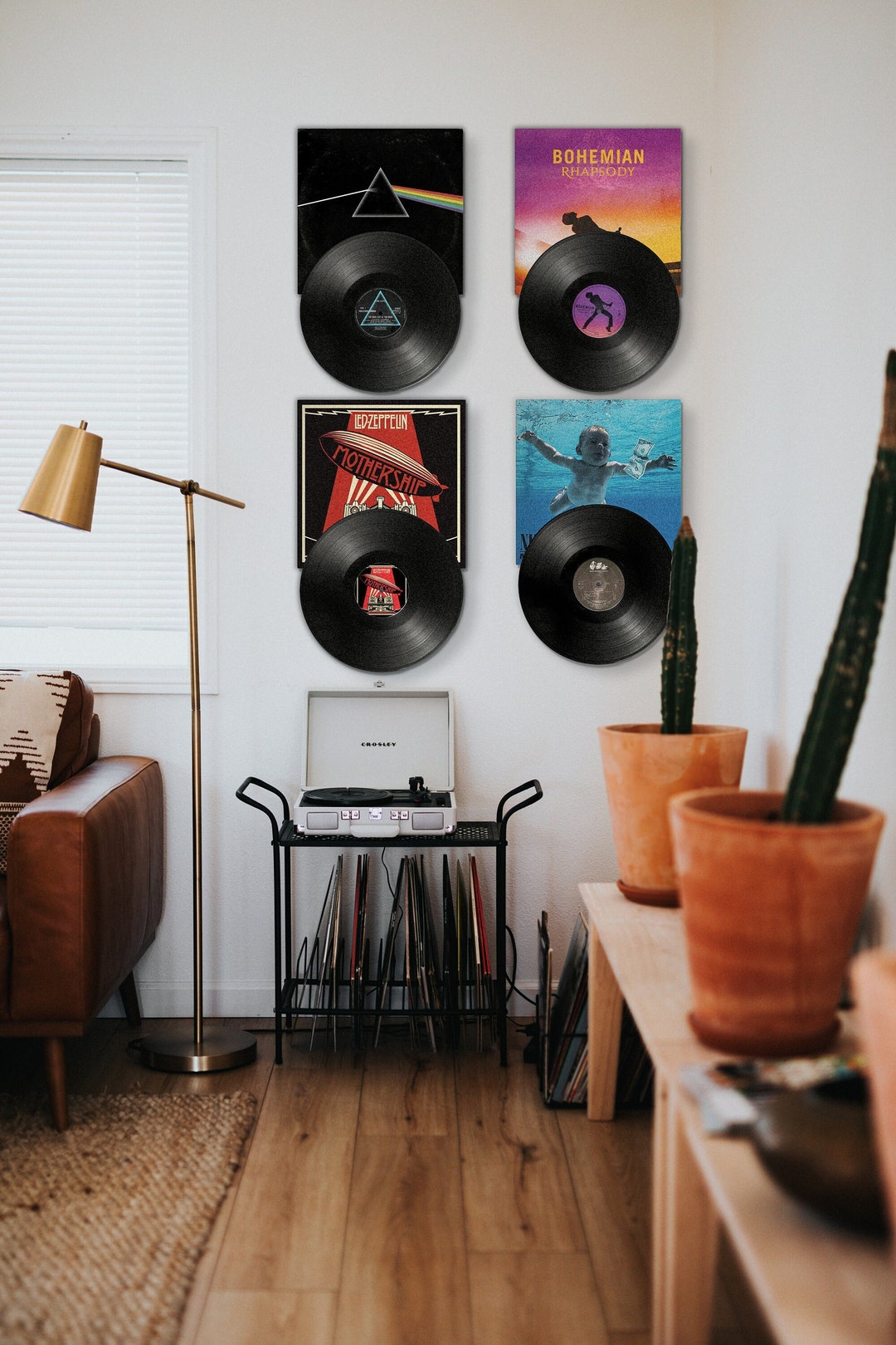 Record Wall Mount Record Shelf Hanging LP Vinyl Albums Vinyl Records ...
