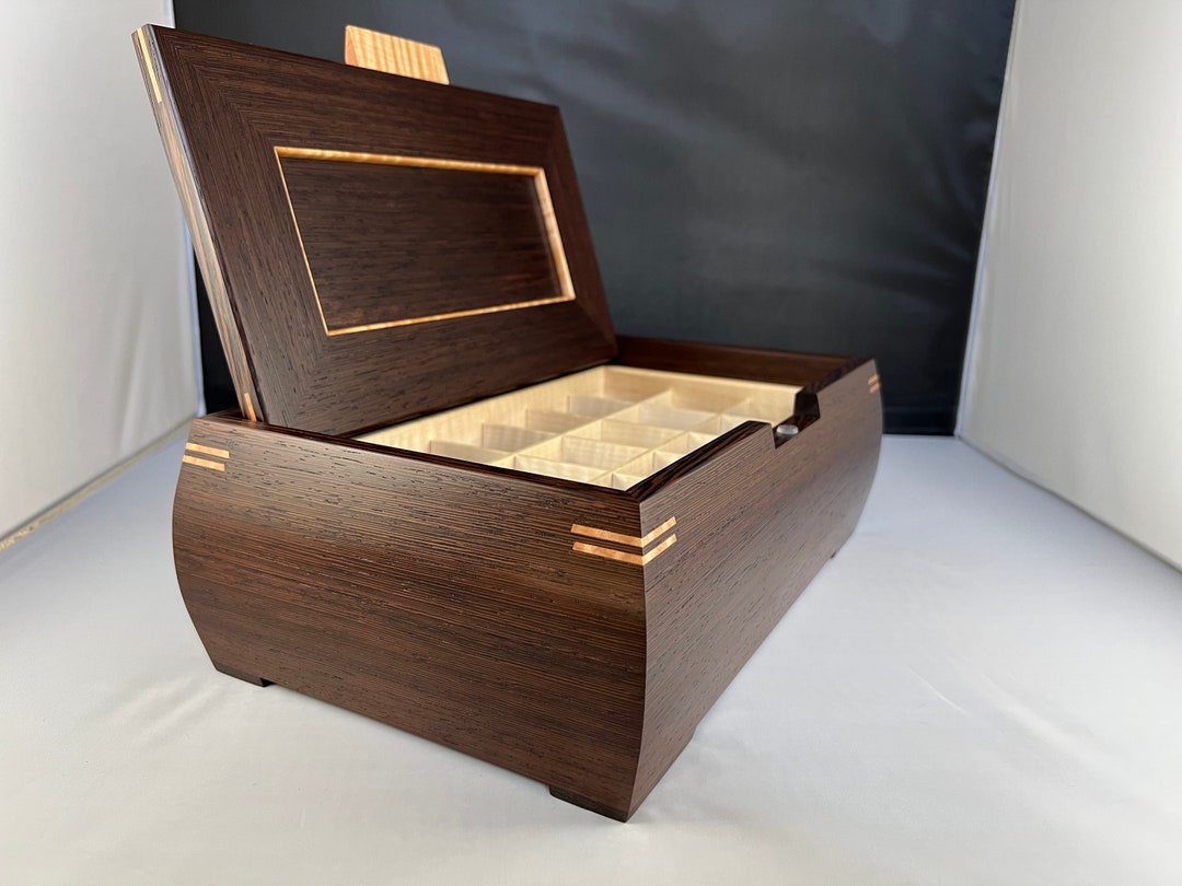 Jewelry Box Wenge and Western Curly Maple - Etsy