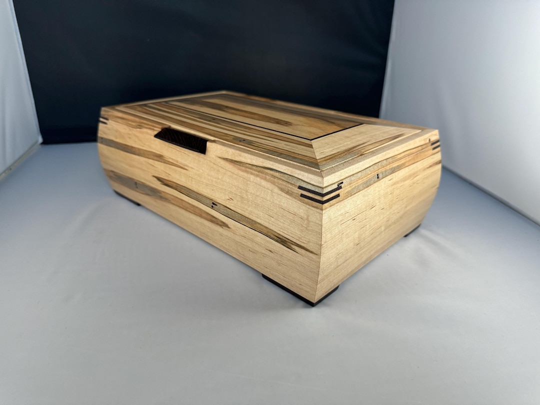 Jewelry Box, Ambrosia Maple With Wenge Accents and Removable Tray - Etsy