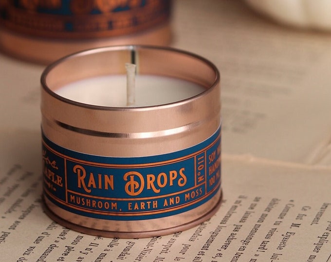 RAIN DROPS Candle Rain, Rain Candle, Soy Candle, Petrichor Candle ...