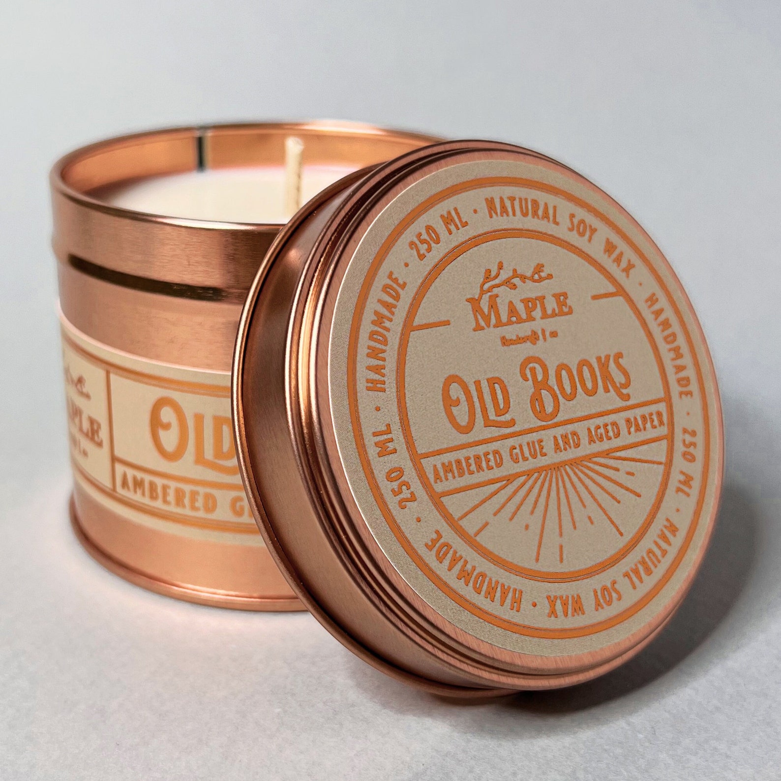 OLD BOOKS Candle Book Old Book Library Soy Candle Dark - Etsy
