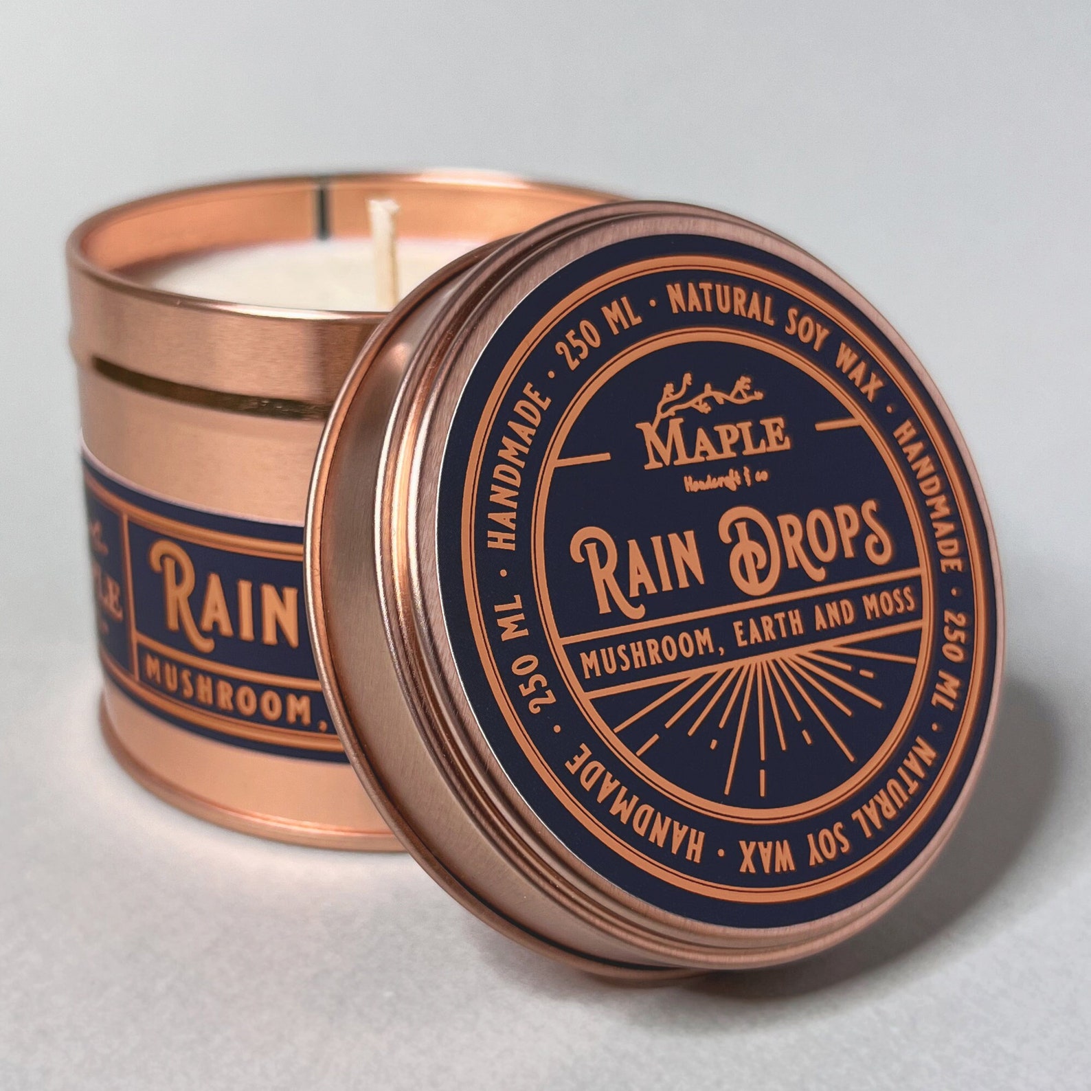 RAIN DROPS Candle Rain Rain Candle Soy Candle Petrichor - Etsy