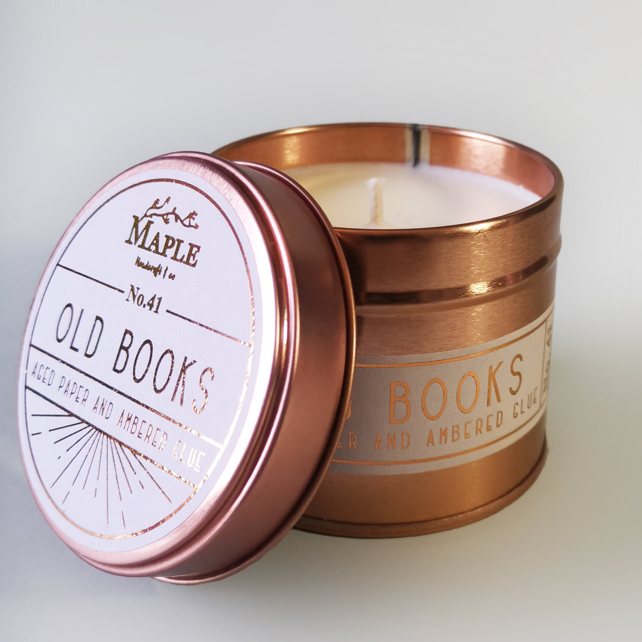 OLD BOOKS Candle C book old book library Soy Candle Dark | Etsy