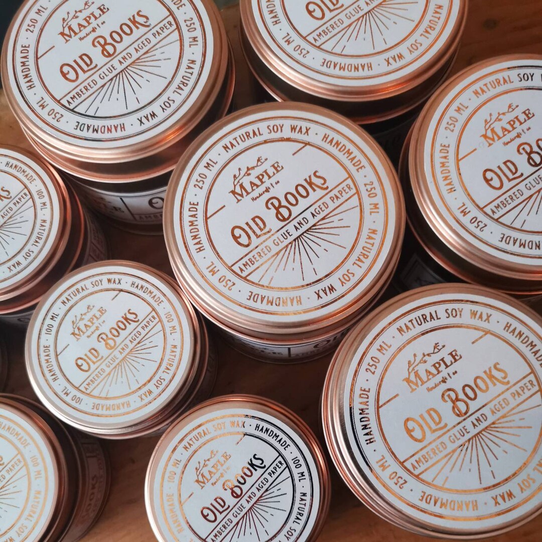 OLD BOOKS Candle Book Old Book Library Soy Candle Dark - Etsy