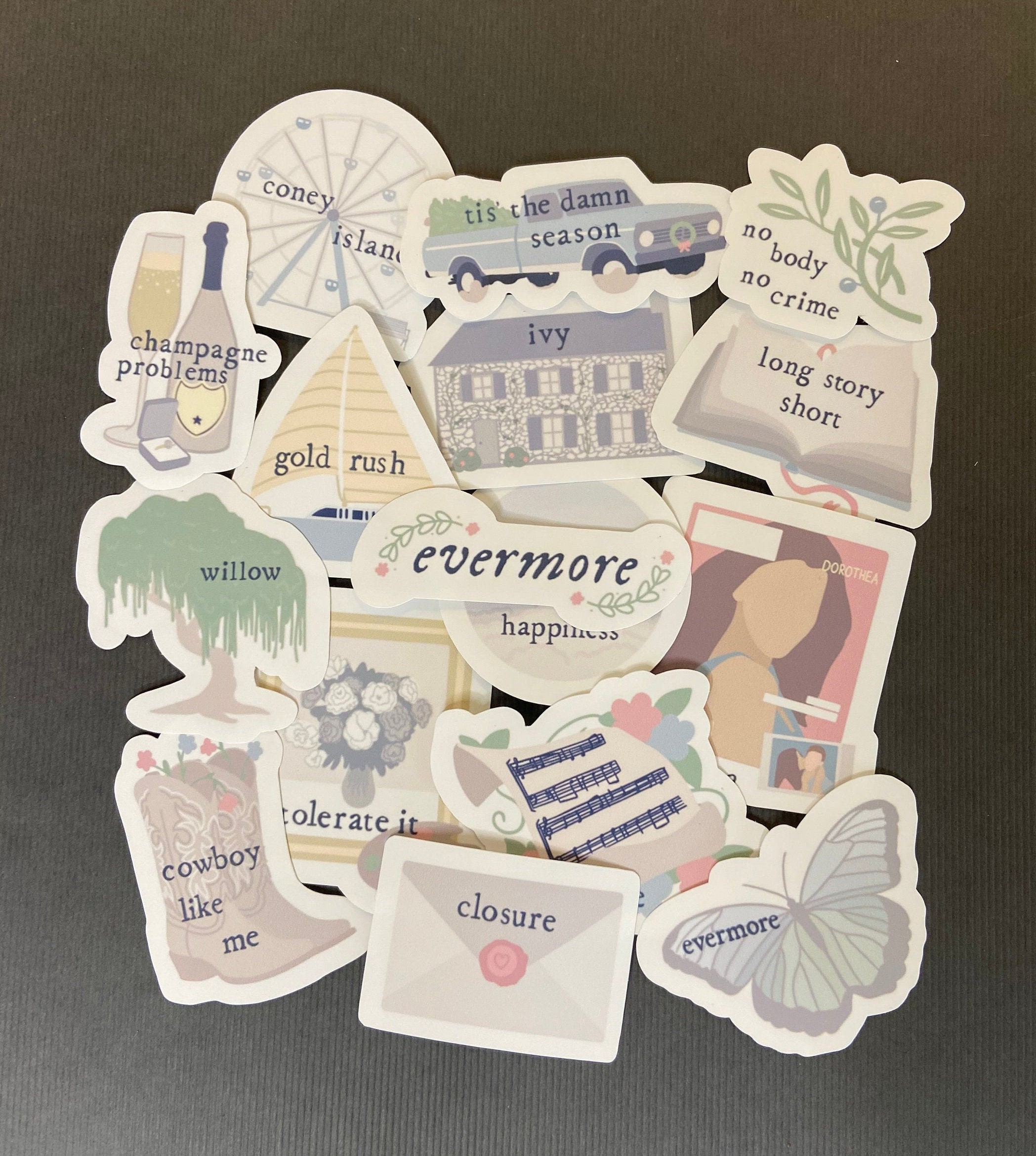 Evermore Sticker Pack 16 Taylor Swift Inspired - Etsy.de