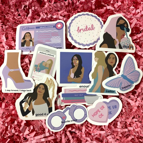 Olivia Rodrigo Aesthetic Stickers Pack - Etsy