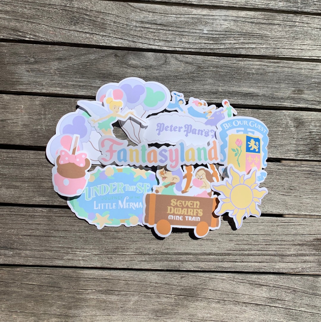 Fantasyland 2 Sticker Pack (10) - Disney-disney World-aesthetic-magic ...