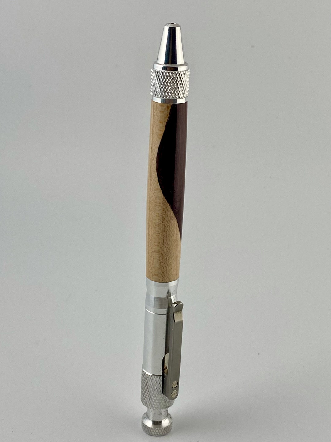 Walnut and Hard Maple Bolt Action Ballpoint Pen - Etsy