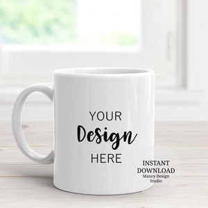 White Mug Mockup Mockup Coffee Mug 11 Ounce Mug Mockup - Etsy