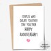 Printable Card, Couples Who Isolate Together Stay Together, Anniversary ...