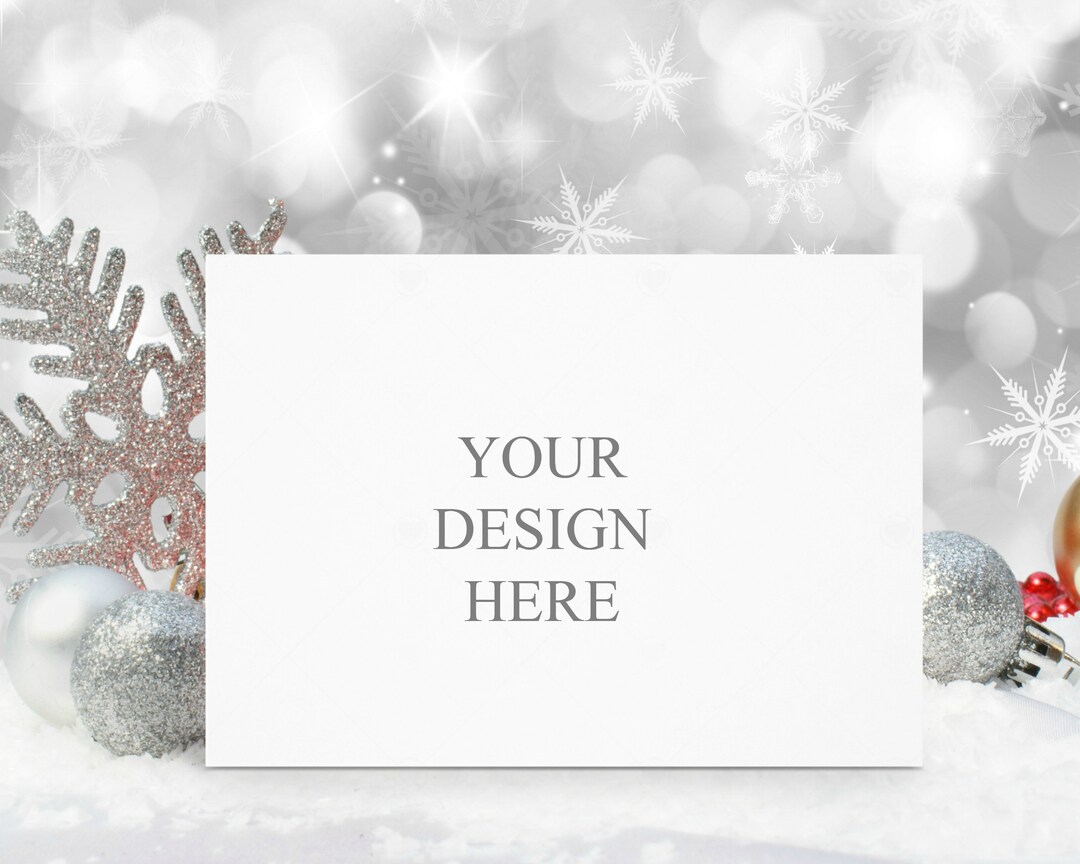 Christmas Card Mockup, Mockup Christmas Card, Holiday Card Mockup ...