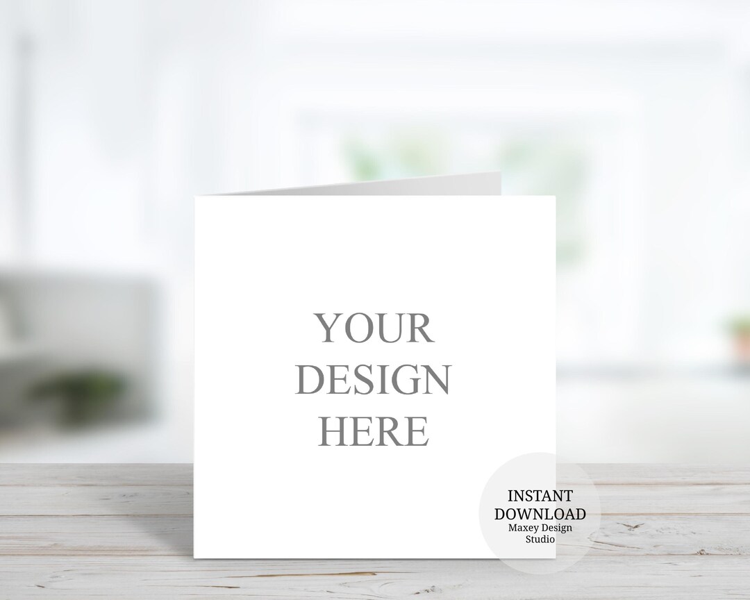 Square Card Mockup: Folded 5x7 Card (digital Download) - Etsy
