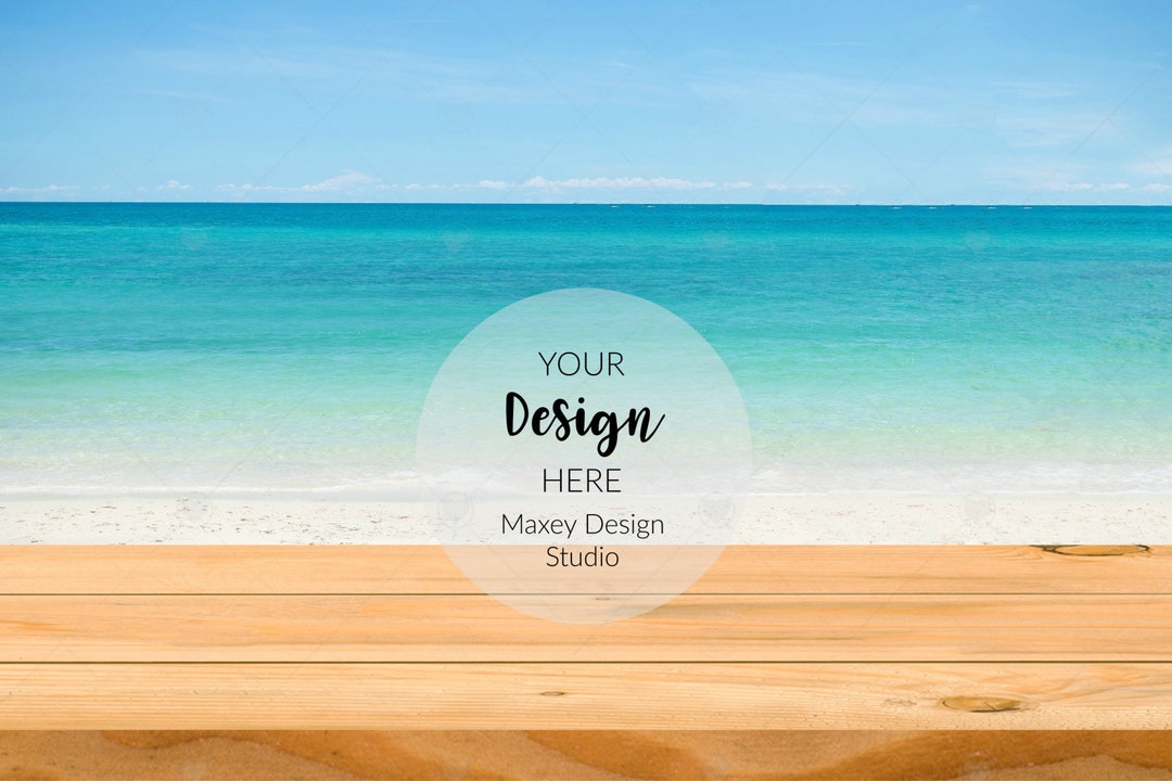 Beach Background Mockup, Background Mockups, Beach Mockup, Digital ...