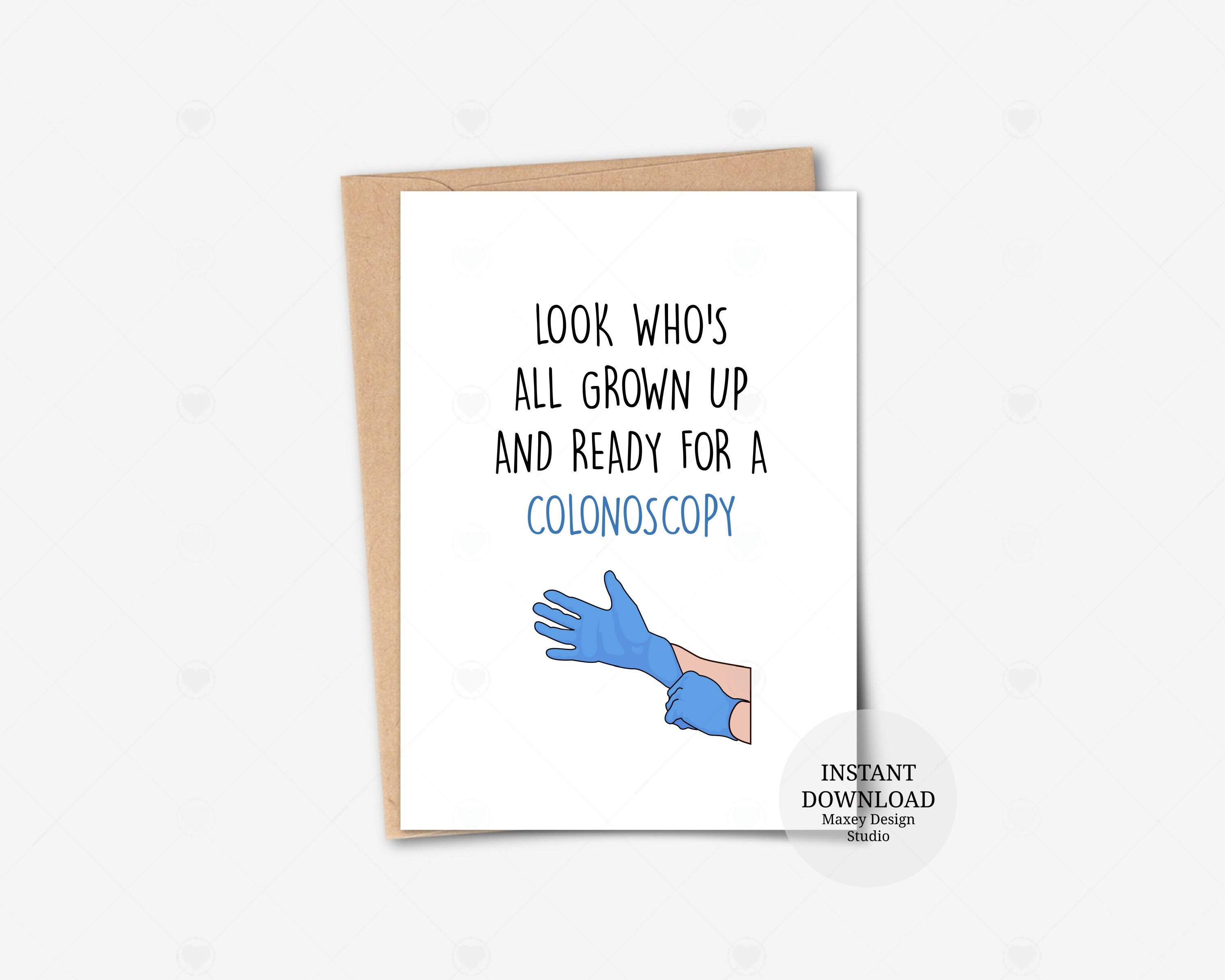 Printable Birthday Card Colonoscopy Birthday Card Birthday - Etsy UK