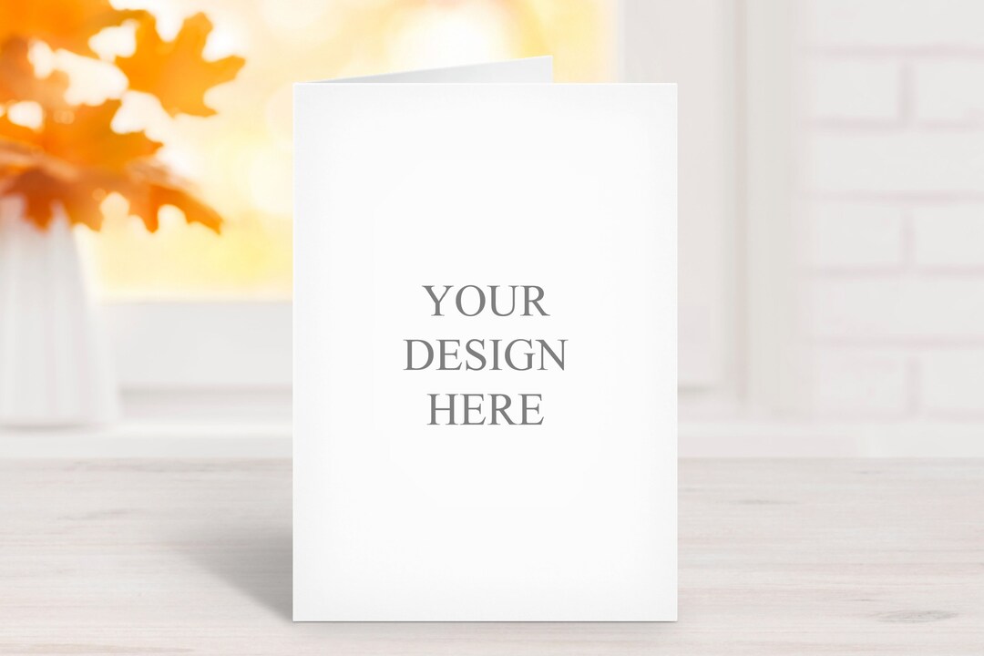 Autumn Card Mockup Greeting Card Mockups Fall Card Mockups - Etsy