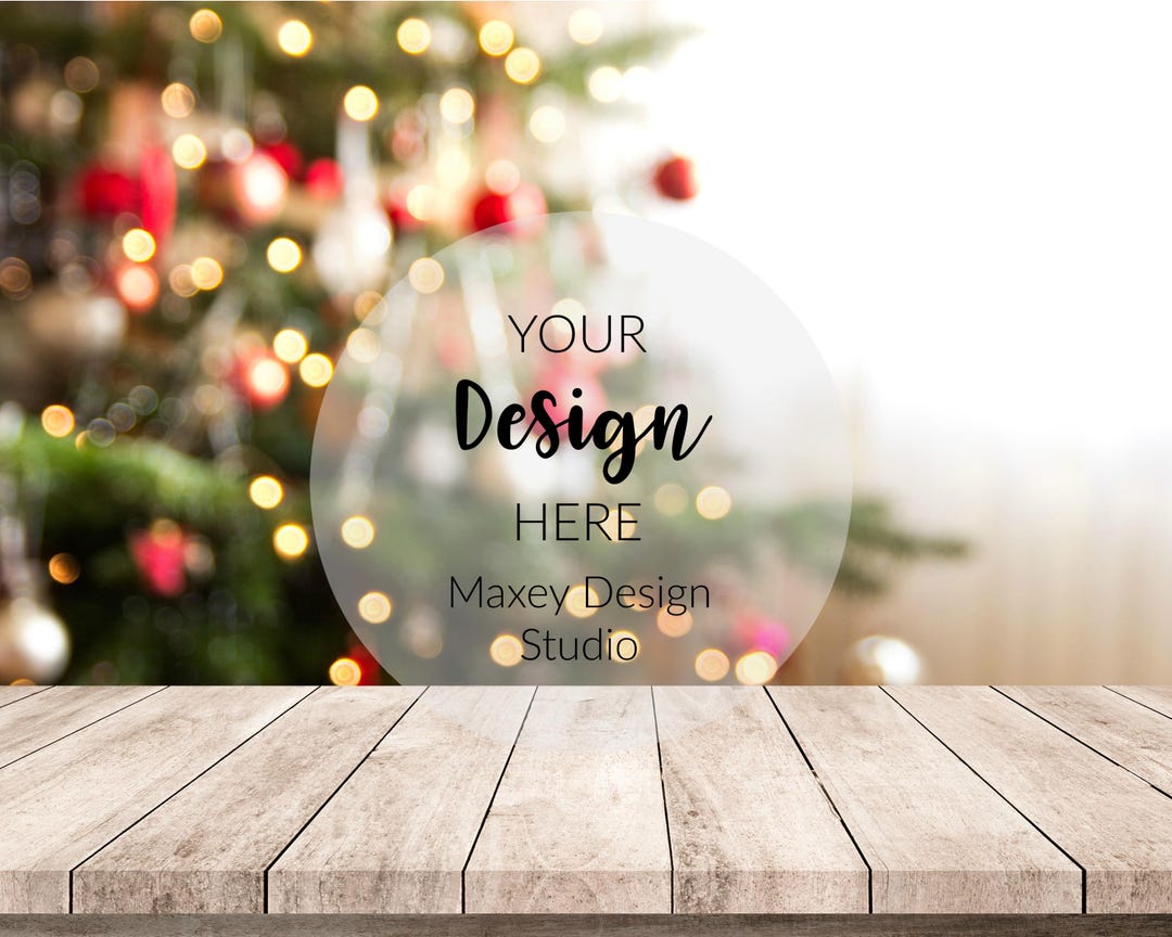 Christmas Background Mockup, Mockup Christmas Background, Holiday ...