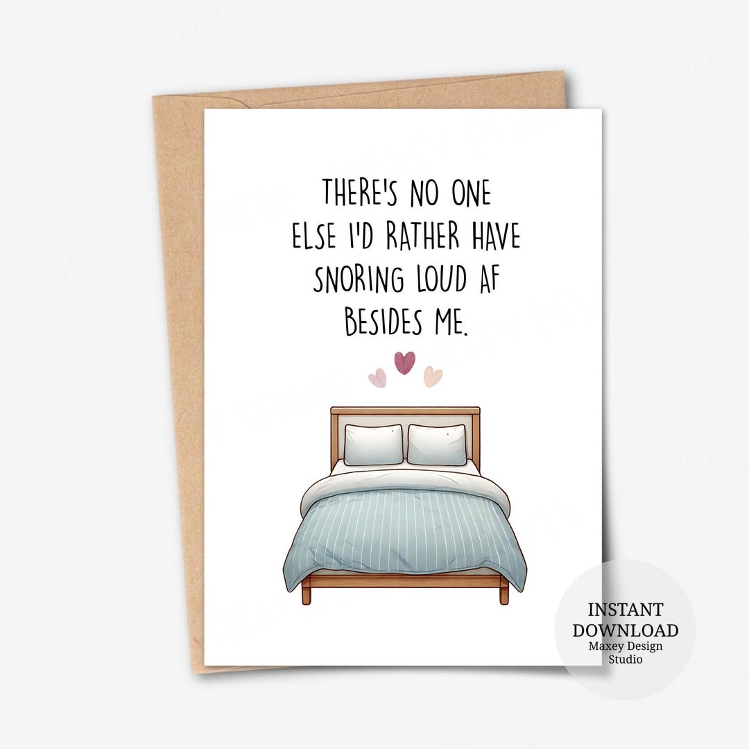 Funny Snoring Card for Spouse: Loud AF Greeting (instant Download) - Etsy