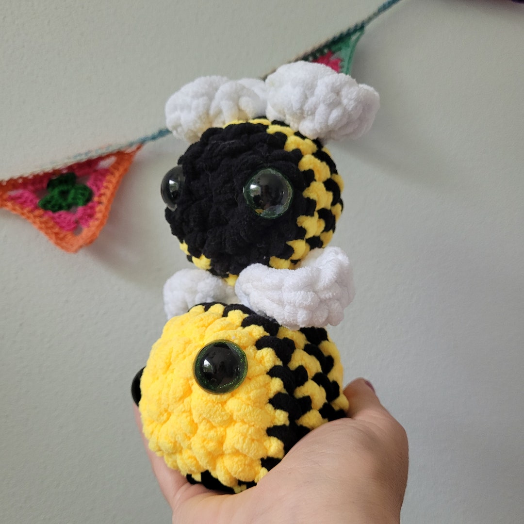 Twinbees . Crochet Chunky Chenille Twins Bees . Fantasy Twin Bees. Bee ...
