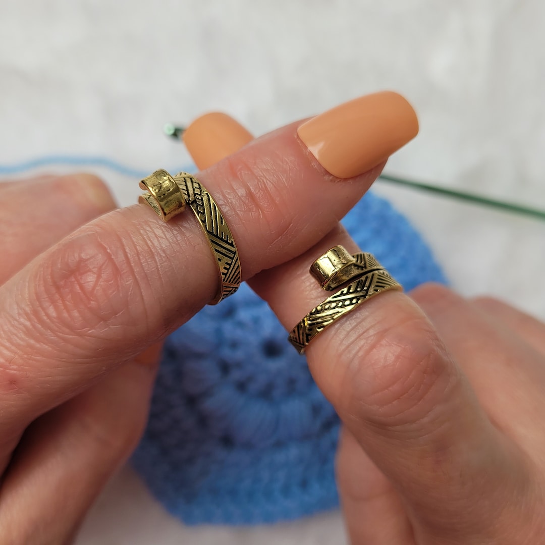 Edited Gold Colored Crochet / Knitting Ring a Yarn Tension Aid for ...