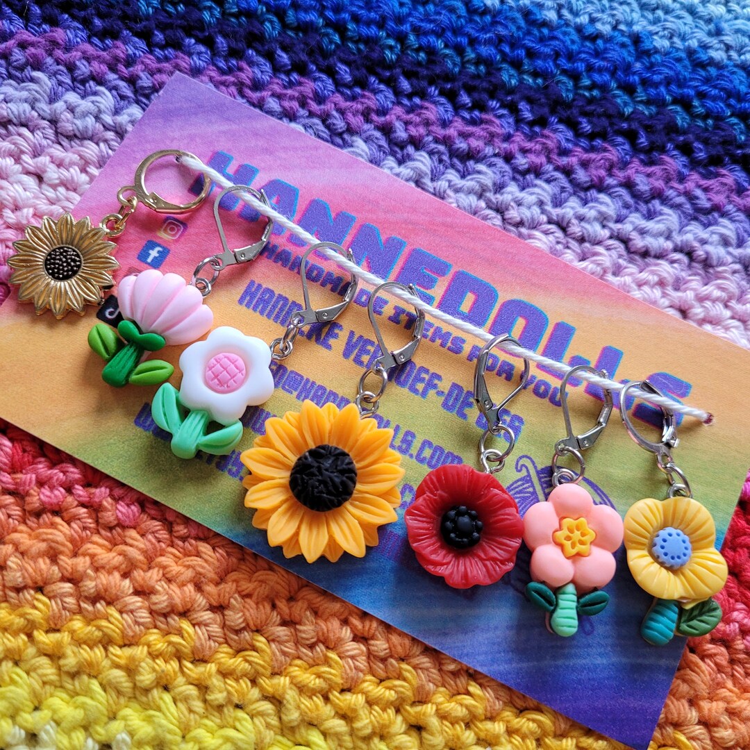 Spring Flower Stitch Marker. Stitch Marker for Crochet and Knitting ...