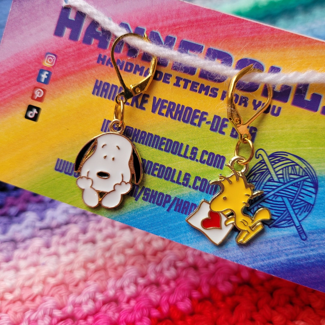 Snoopy and Woodstock peanuts Stitch Marker - Etsy
