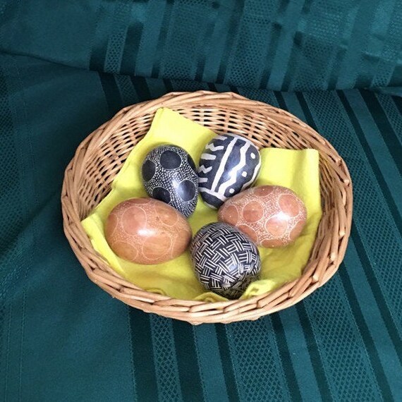 Vintage Kenyan Kisii Soapstone Eggs Lot of 5 | Etsy
