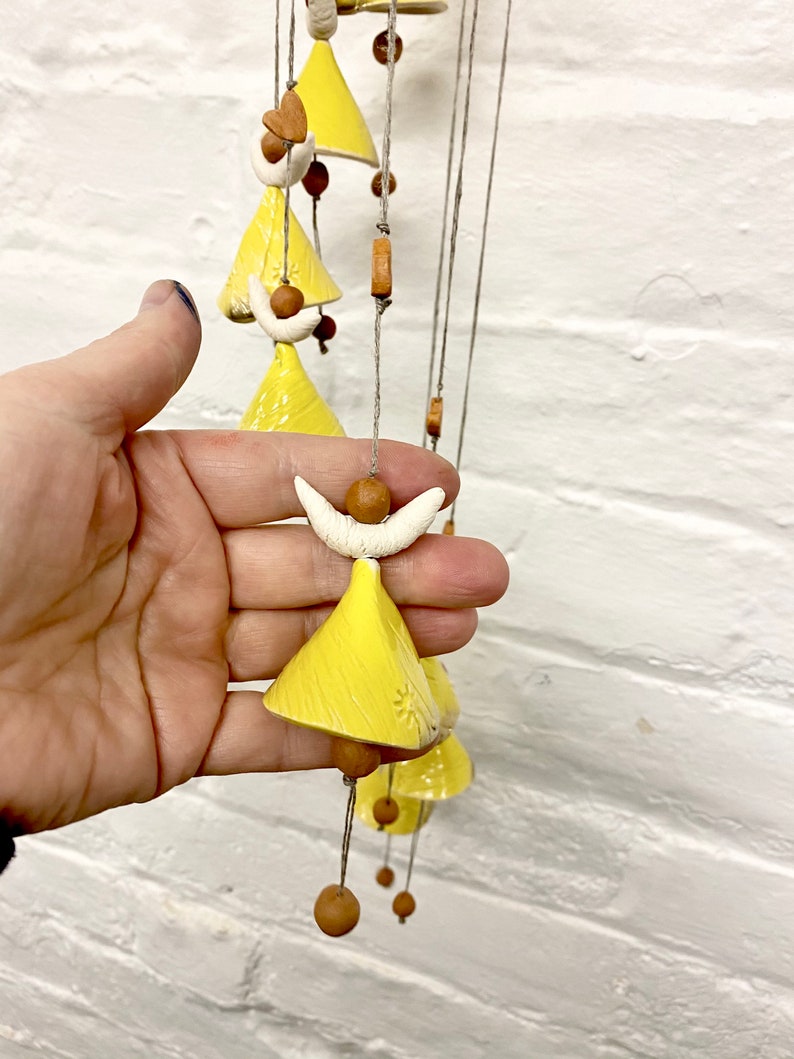 Ceramic Wind Chime Angel Bell, Home Warming Gift, Personalised Gift ...