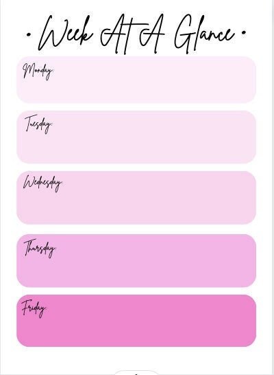 Week at A Glance Printable customizable - Etsy