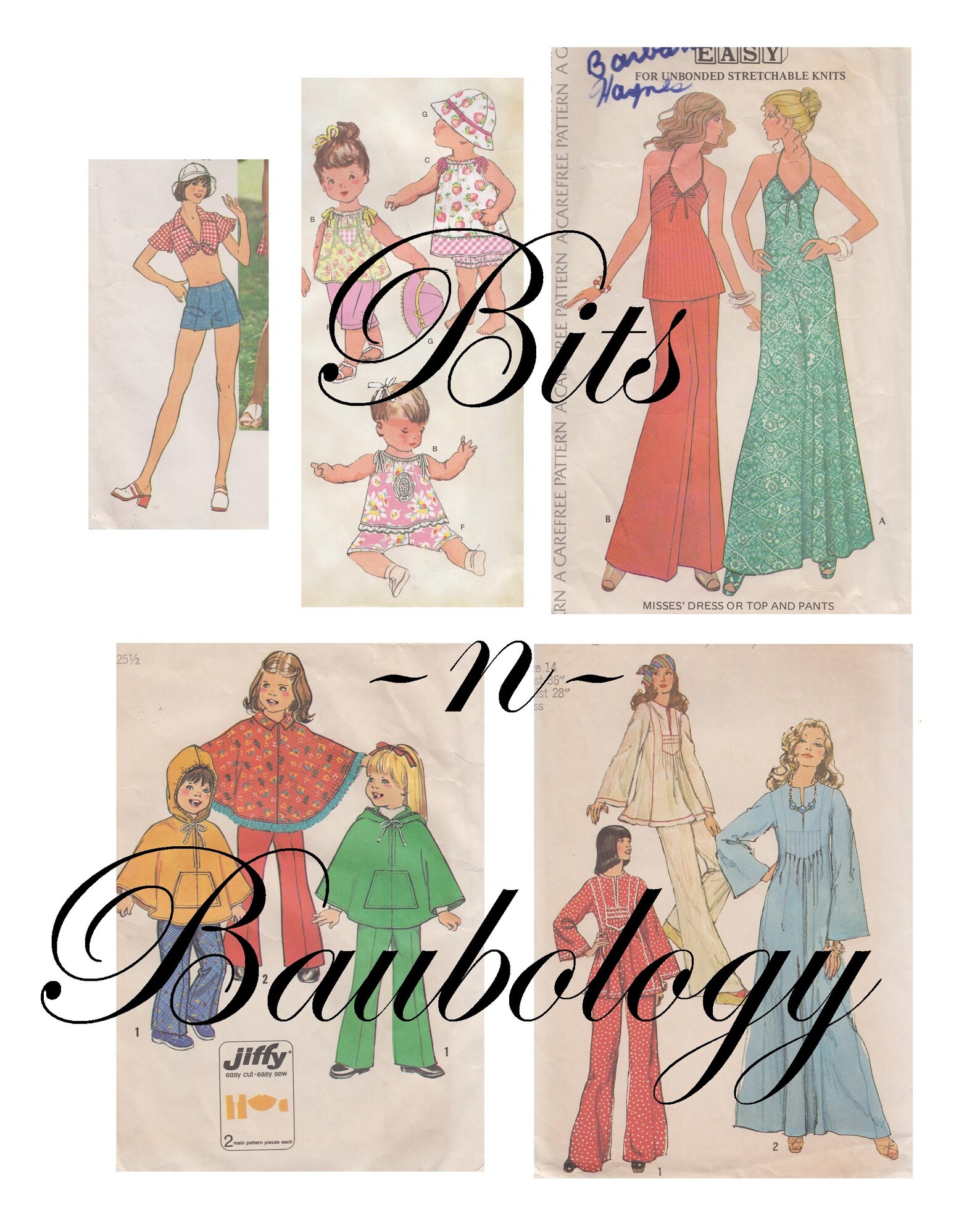 8 Pages Printable Sewing Pattern Bits & Bobs for Collage - Etsy