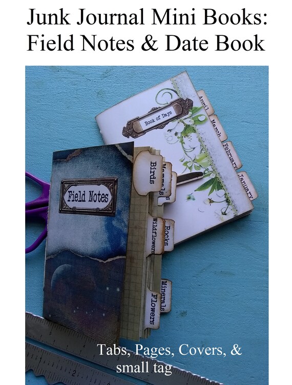 Mini Junk Journal Field Notes Book & Date Book - Etsy