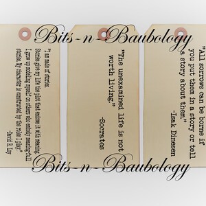 9 Writing Quote Tags for Junk Journals - Etsy