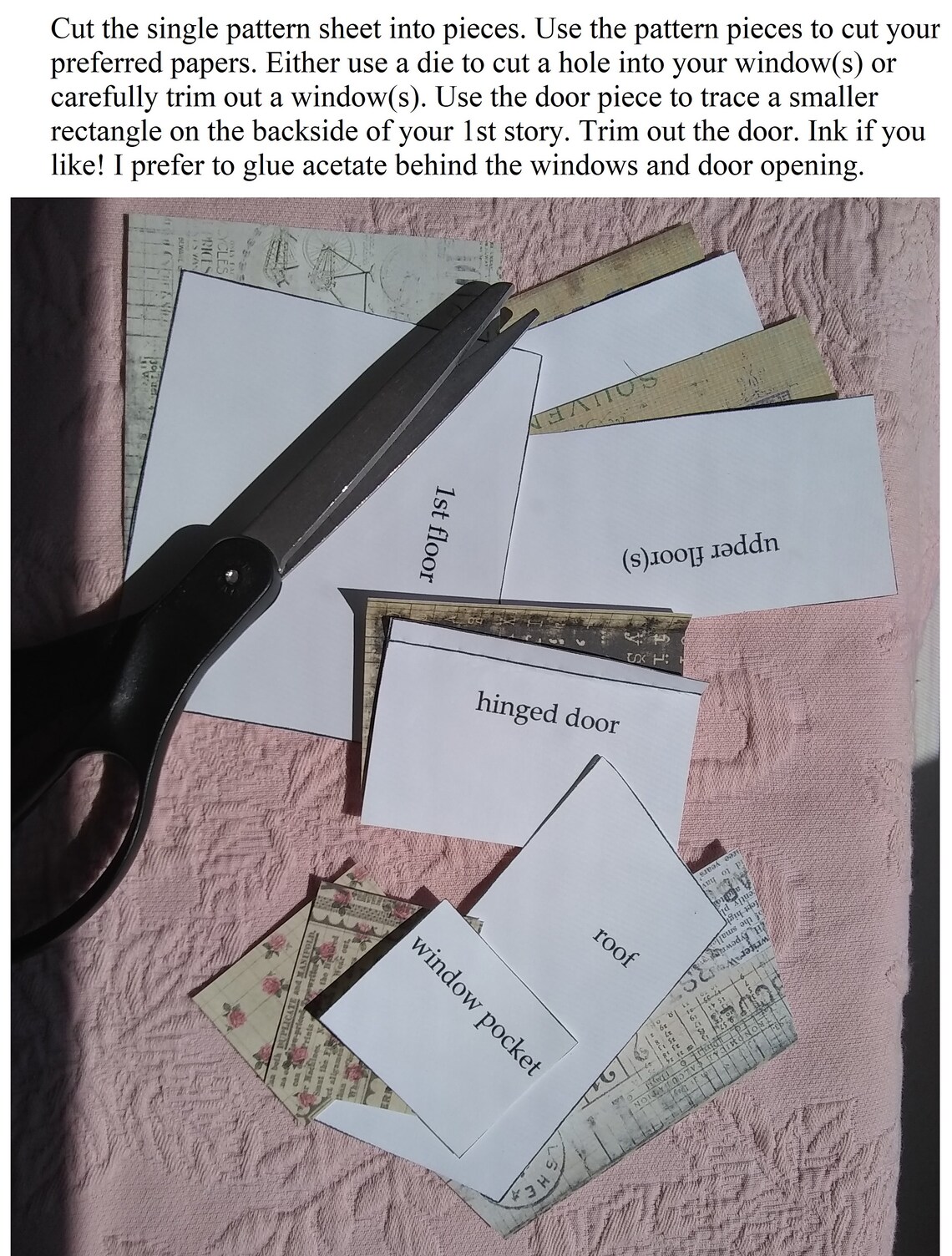 House Pocket Page Template for Junk Journals - Etsy