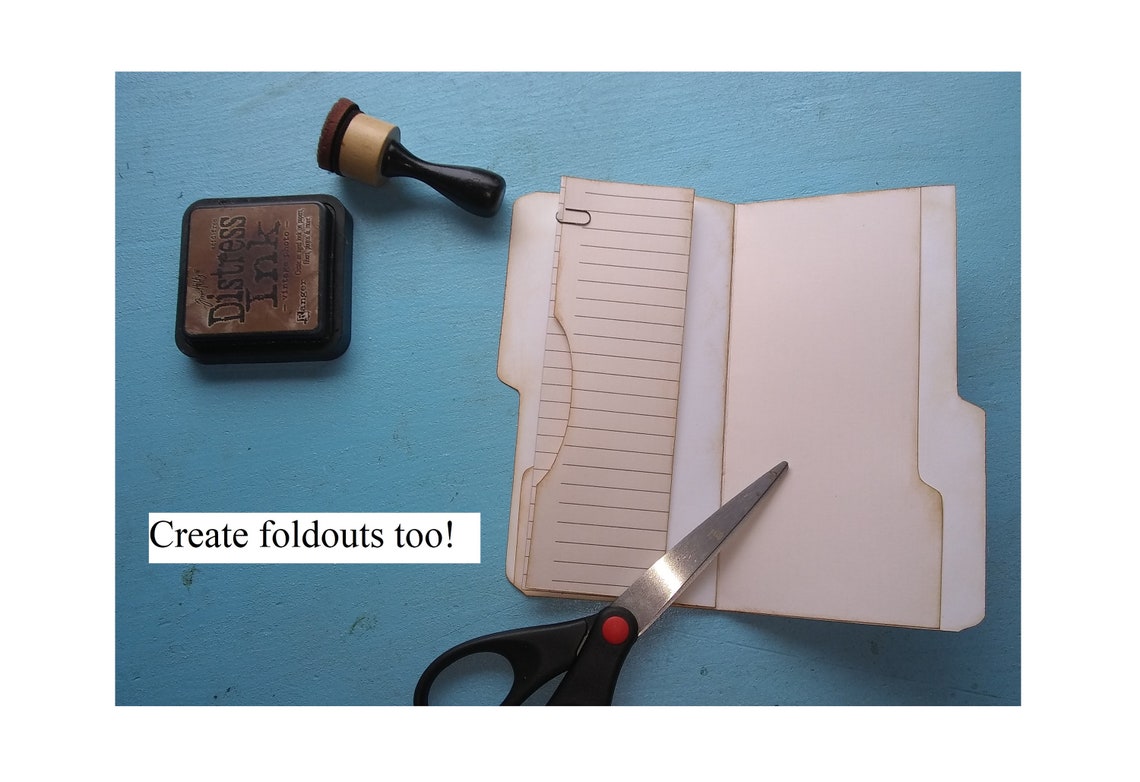 File Folder/ledger Junk Journal Kit - Etsy