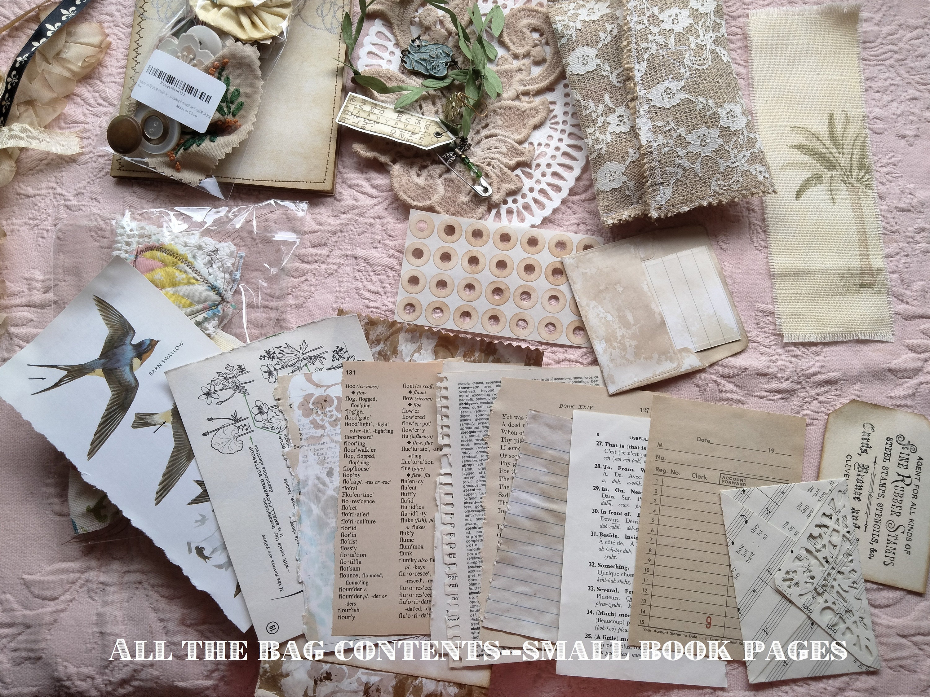 French Vanilla Ephemera Kit - Etsy