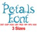 Petals Font 3 Sizes Machine Embroidery Design Fonts - Etsy