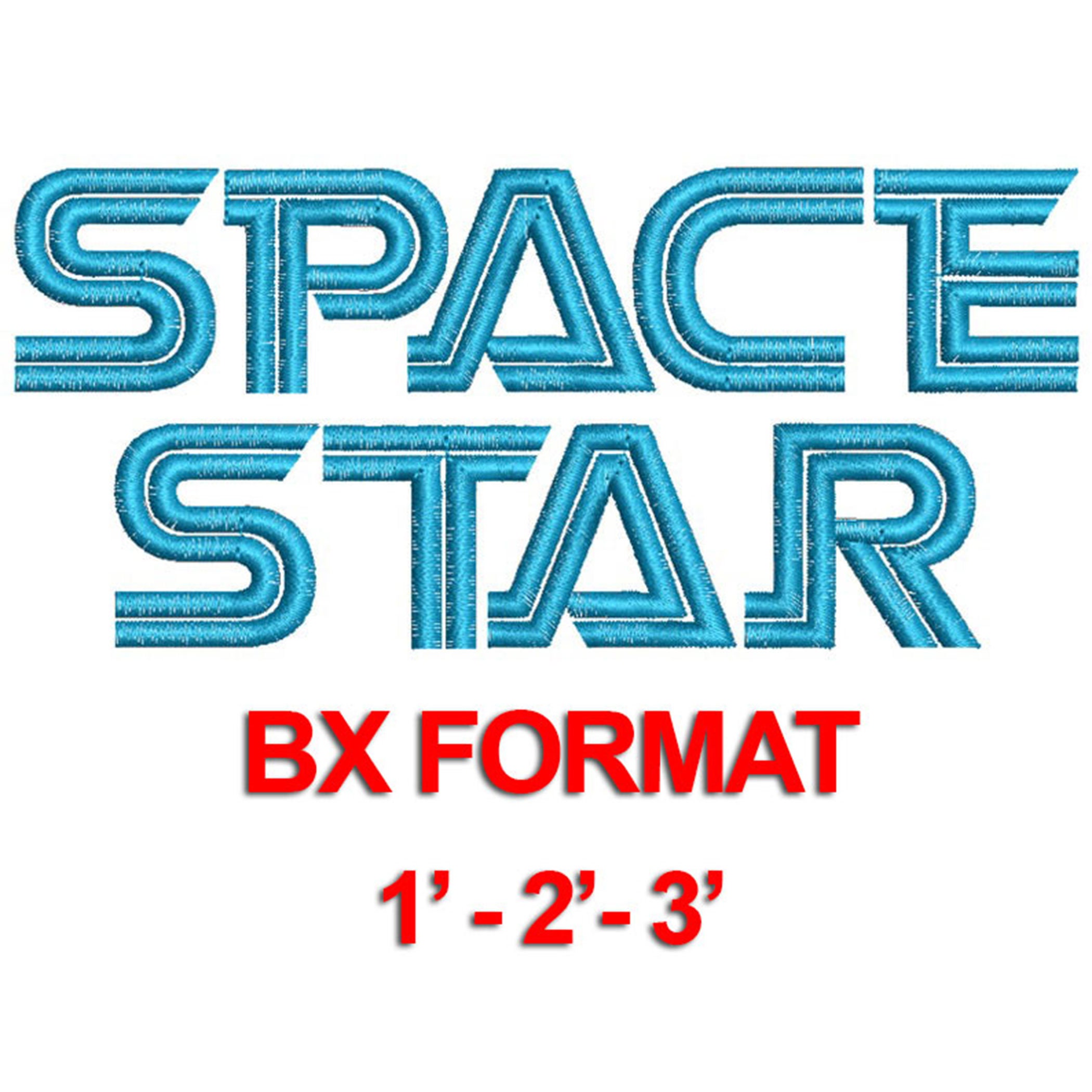 Space Star Font 3 Sizes BX Embroidery Font Machine | Etsy