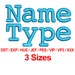 Name Type - 3 Sizes Machine Embroidery Design Fonts Alphabets All ...