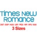 Times New Romance Font - Machine Embroidery Design Fonts 3 Sizes ...