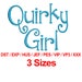 Quirky Girl 3 Sizes Machine Embroidery Design Fonts - Etsy