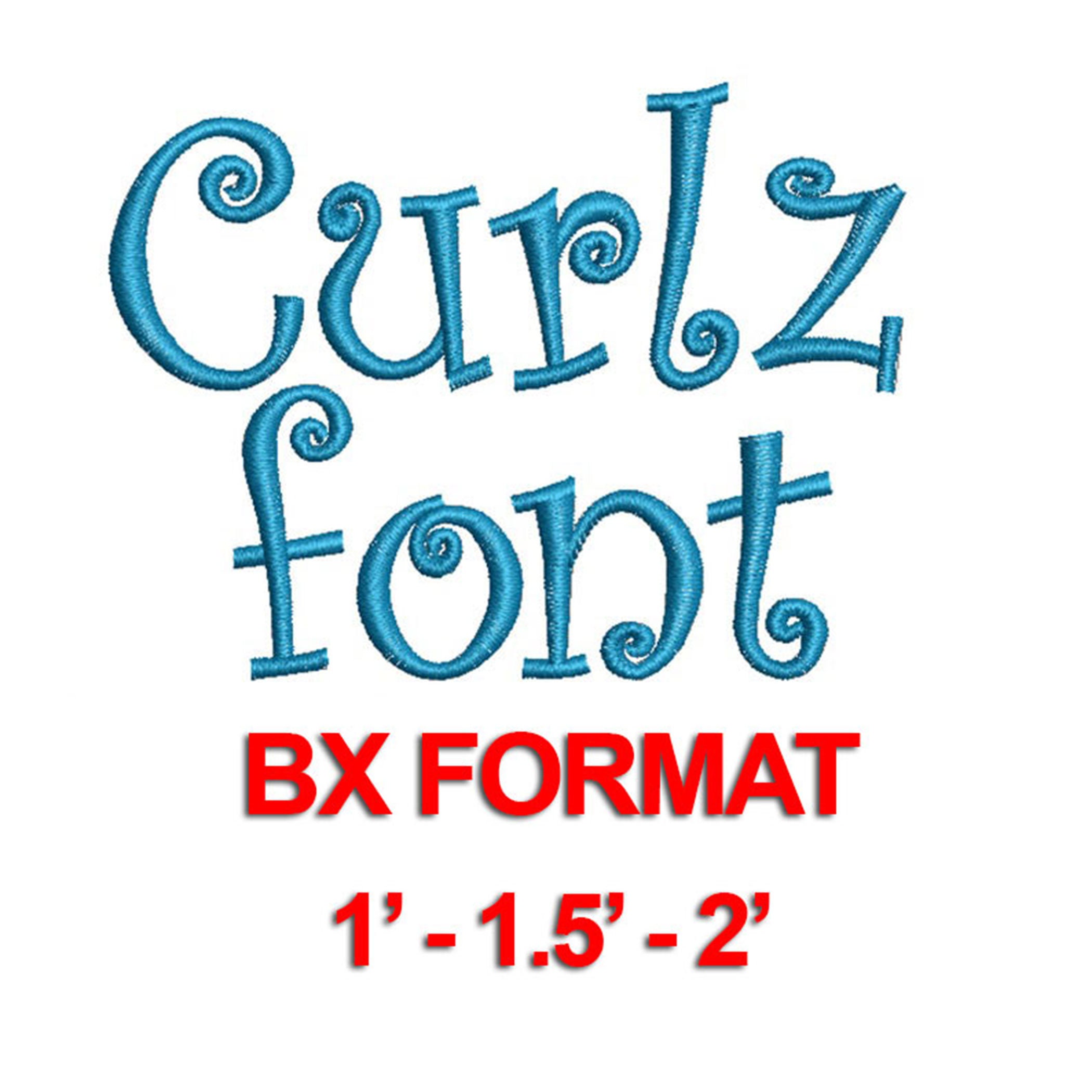 Fancy Curlz Font Clip Art